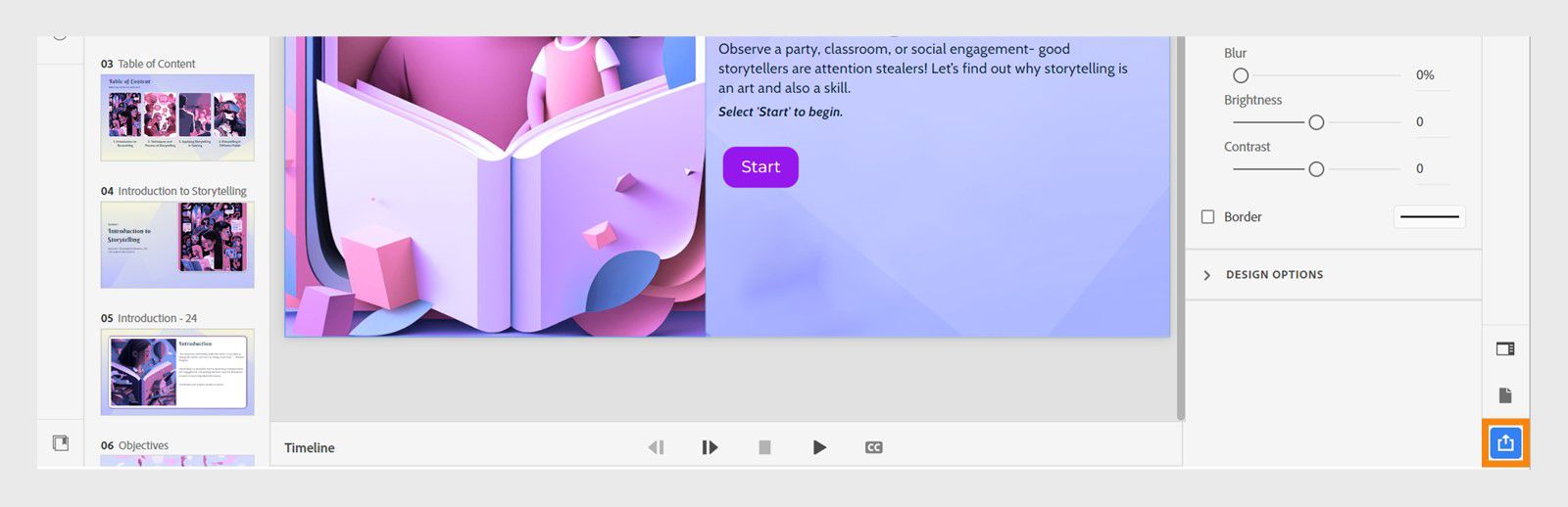 Share a Captivate project for review